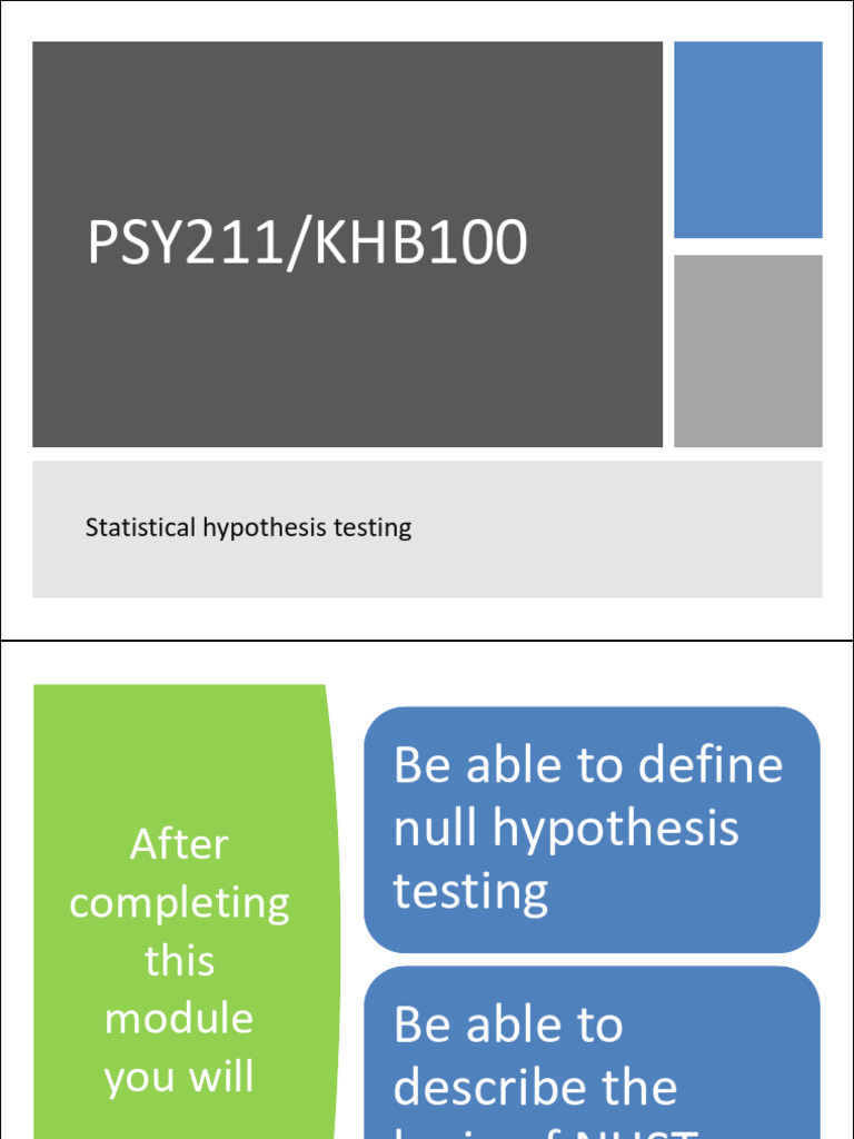 WK 5 - Null-Hypothesis Statistical Tests (NHST) | PDF | Null Hypothesis ...