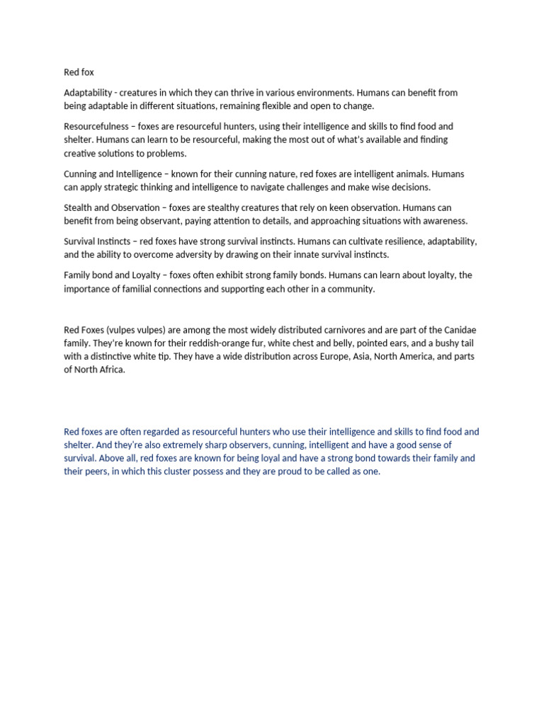 Red Fox | PDF
