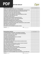 Server Sidework Checklist | PDF | Restaurants | Home