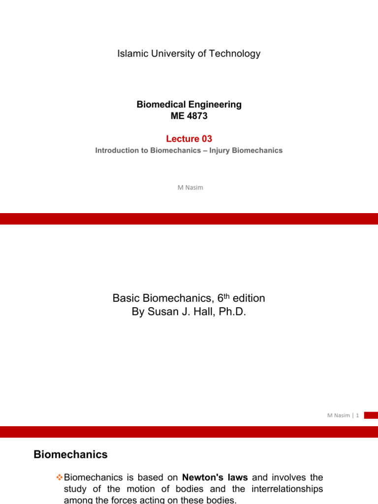 Lecture - 3-Introduction To Biomechanics | PDF | Rotation Around A ...