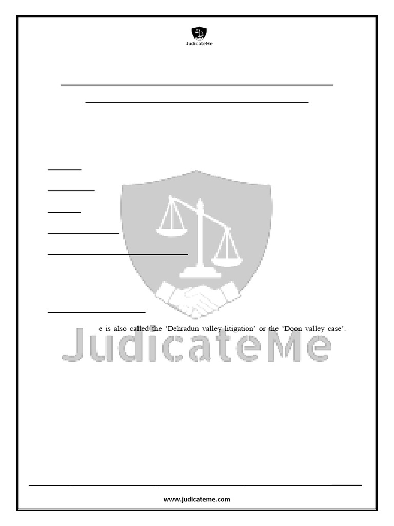 Rural Litigation Entitlement Kendra Ors. v. State of Uttar Pradesh Ors ...