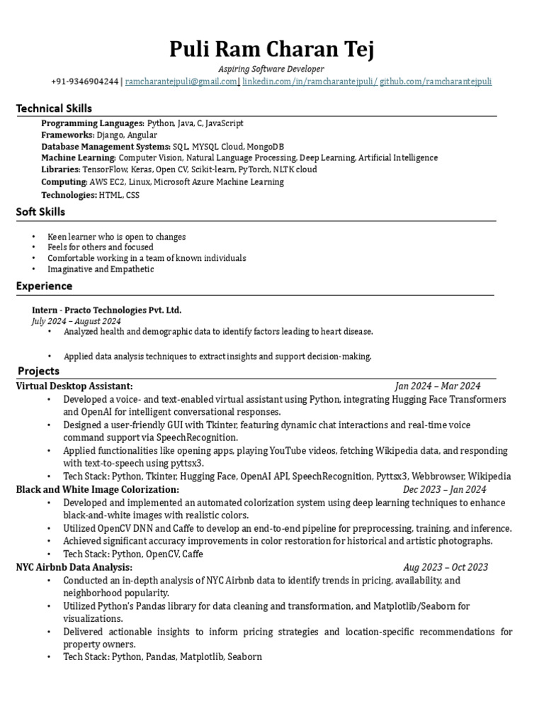 Softskills CV | PDF | Deep Learning | Python (Programming Language)