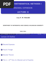 Ch. 8 The Binomial Expansion Cheat Sheet - Edexcel Maths A-Level - Year ...