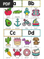 Colorful Illustrative Alphabet Flashcards | PDF
