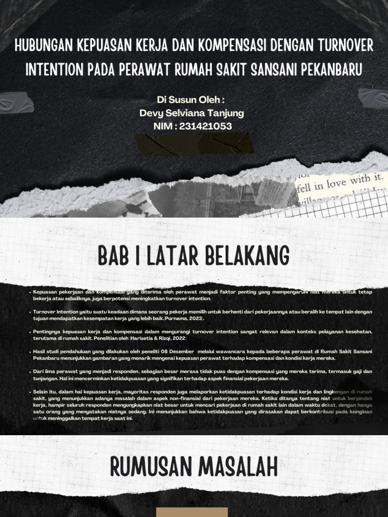 Hubungan Kepuasan Kerja dan Kompensasi | PDF