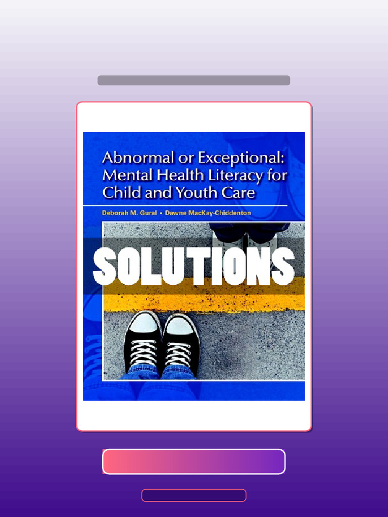 Solutions Abnormal or Exceptional Mental Health Literacy for Child and ...