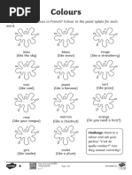French Colours Worksheet for Kids | PDF