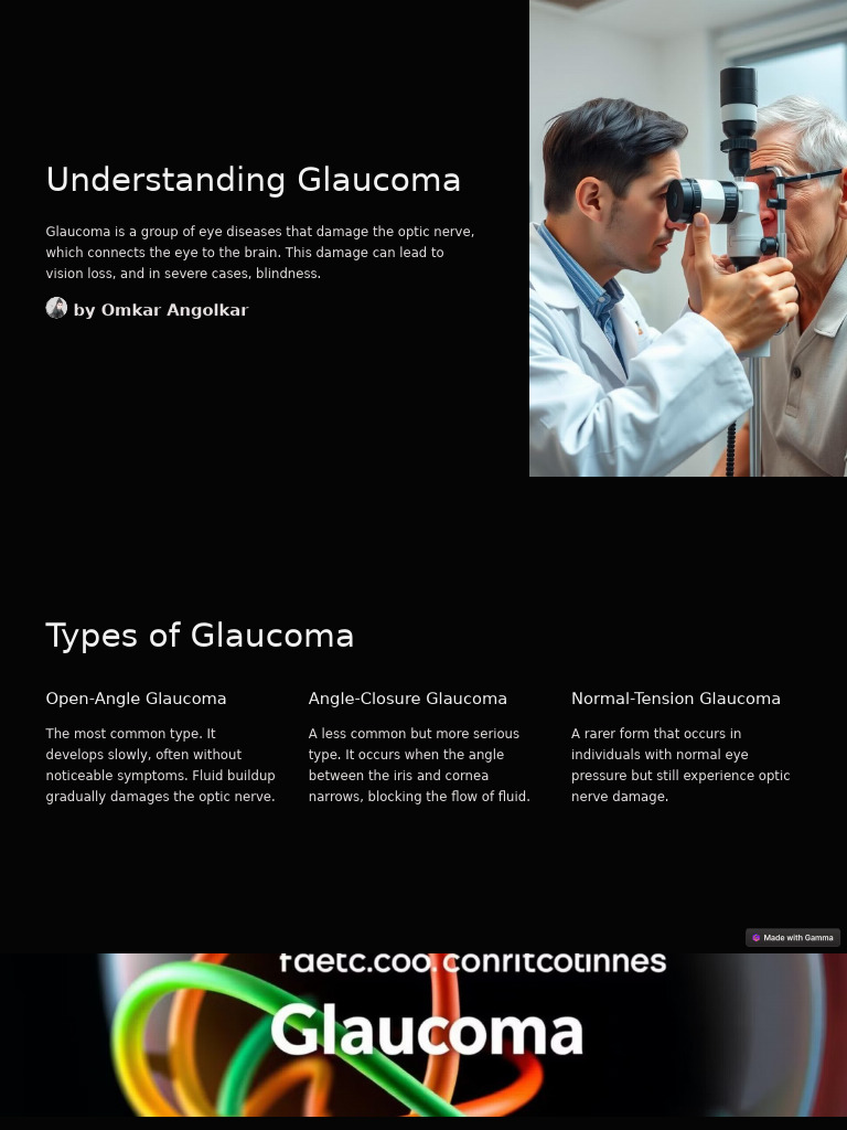 Glaucoma: Types, Symptoms, and Treatment | PDF | Glaucoma | Vision