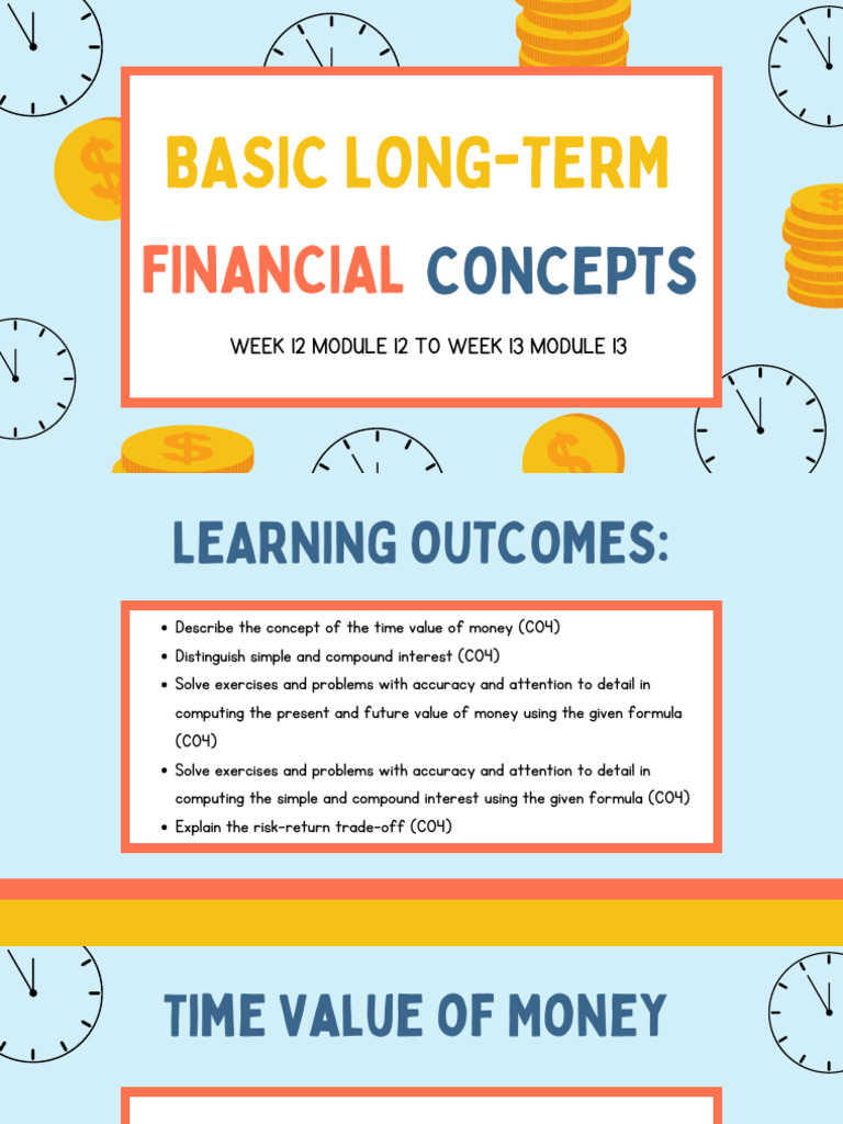 Module 12 To Module 13 - Basic Long-Term Financial Concepts | PDF ...