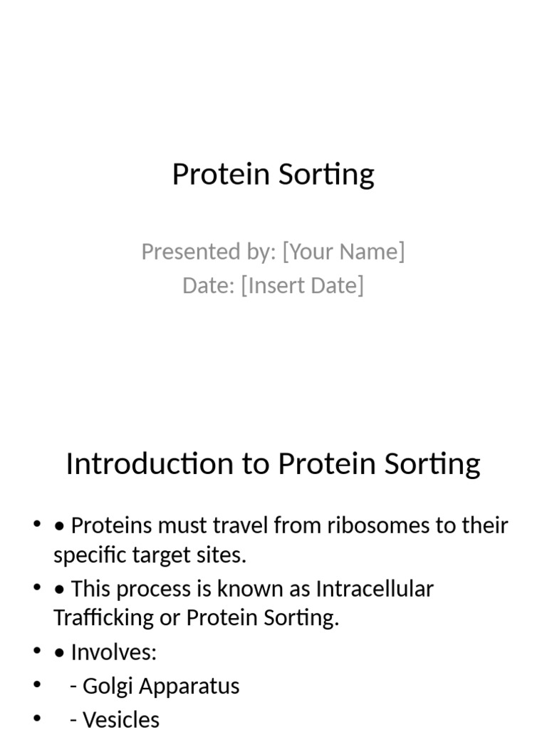 Protein Sorting Presentation | PDF