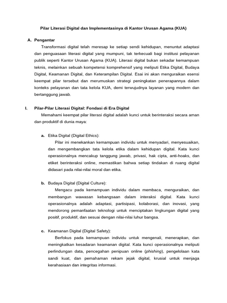 Contoh Soal Literasi Digital KUA | PDF