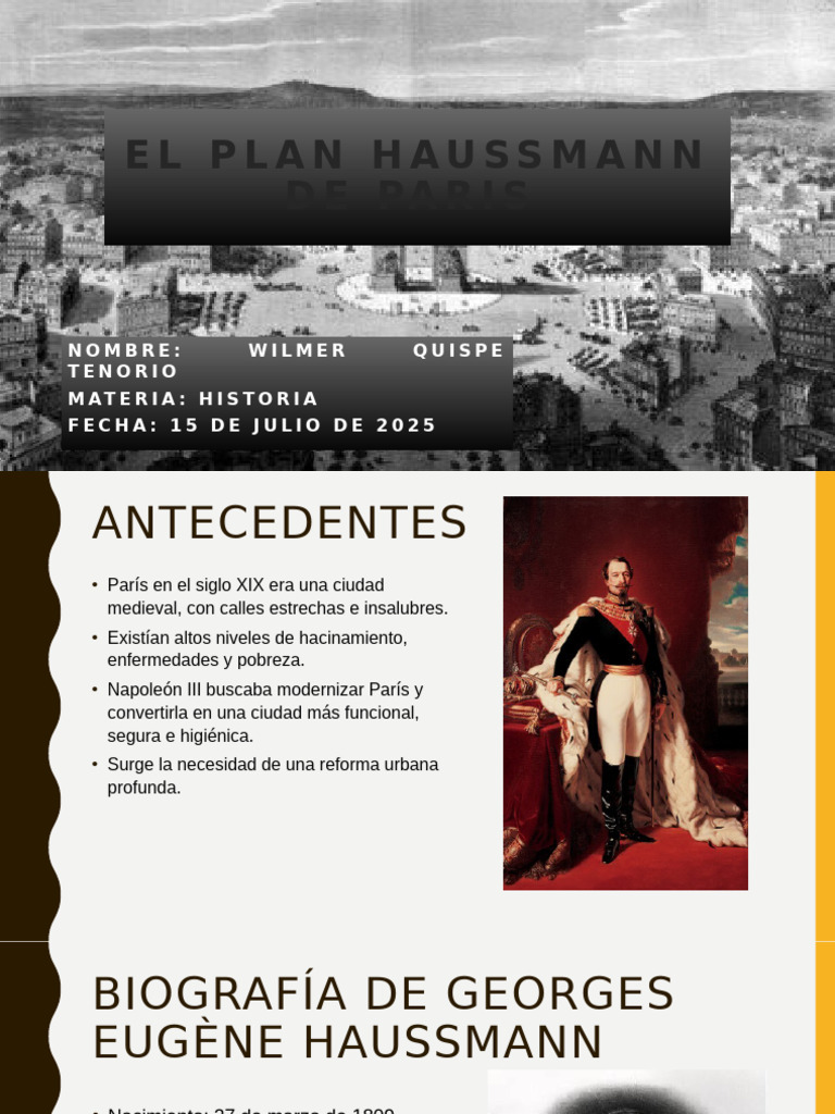 El Plan Haussmann de Paris | PDF | París