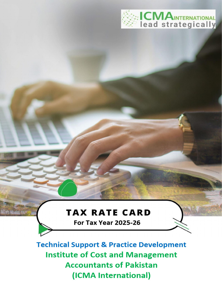 Pakistan Income Tax Rate Card 2025-26 | PDF | Taxes | Capital Gain
