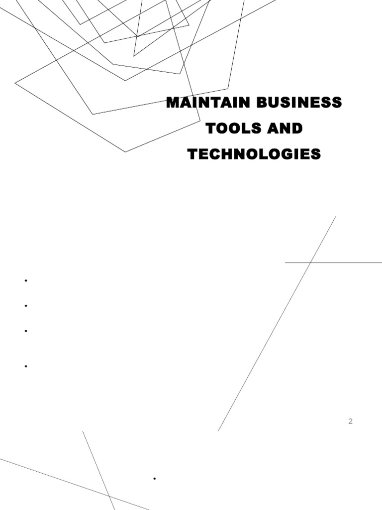 Module 6 - Maintain Business Tools and Technologies | PDF | Closed ...