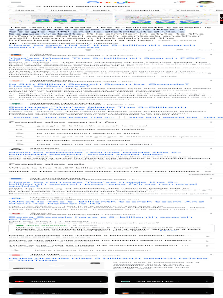 5 Billionth Search Reward - Google Search | PDF | Computer Security Exploits | Computing