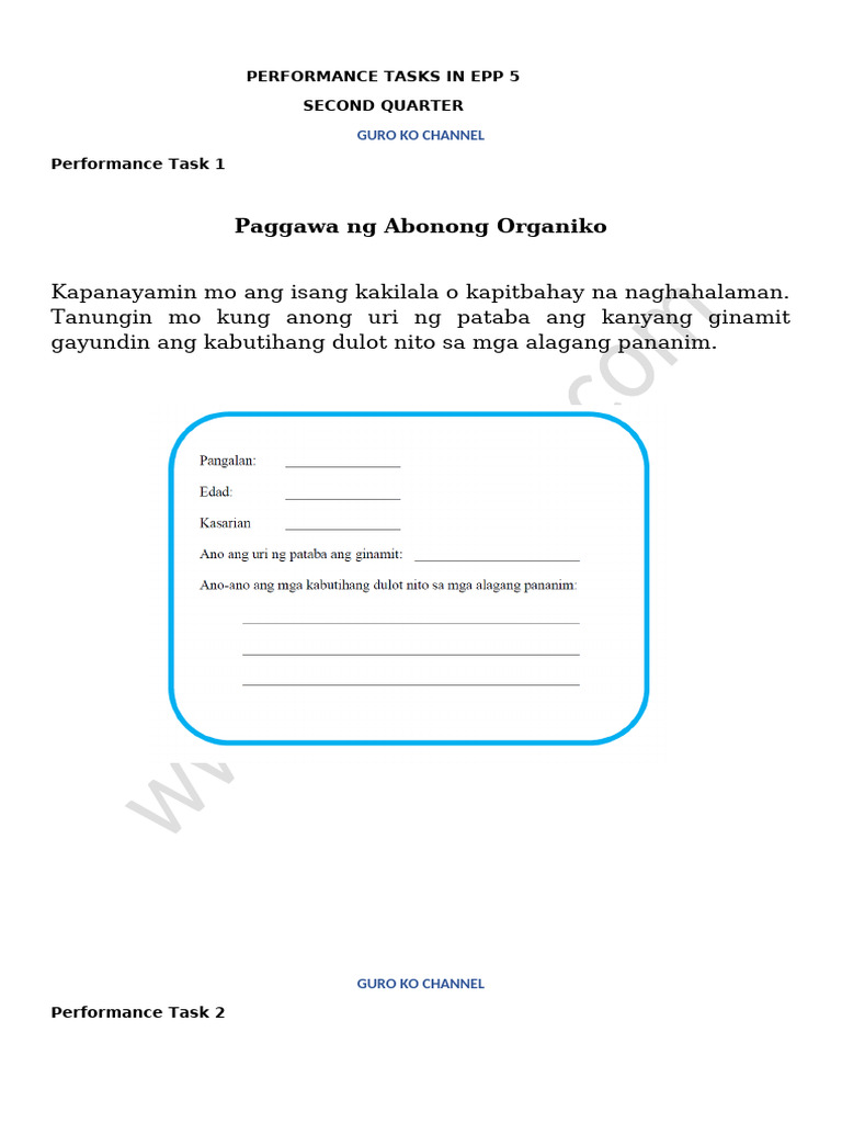 Epp 5 Q2 | PDF