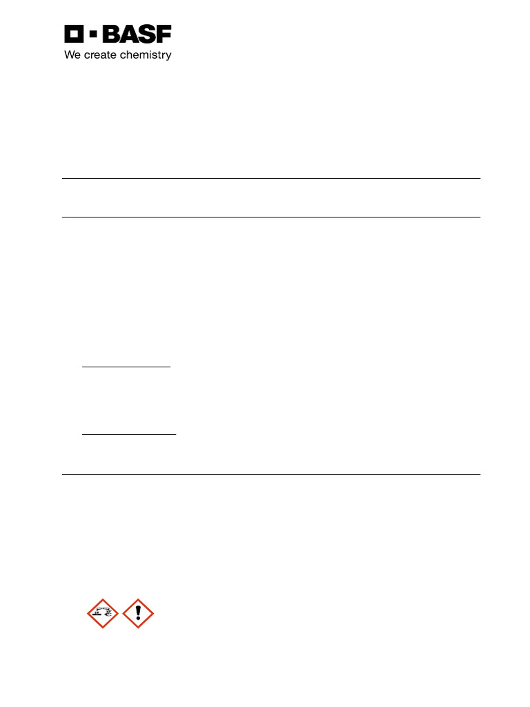 Basagran M60 Herbicide Safety Data Sheet | PDF | Toxicity | Dangerous Goods
