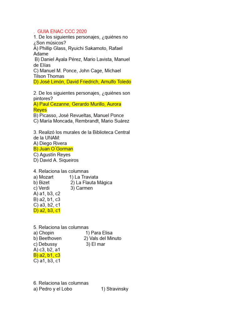 Examen ENAC | PDF | Escultura | México
