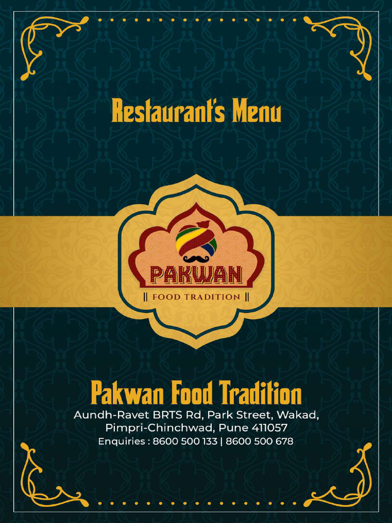 Pakwan Menu Card A4 - Compressed-1 | PDF