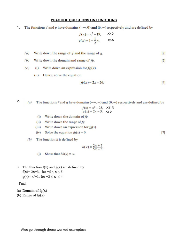 Functions Questions | PDF
