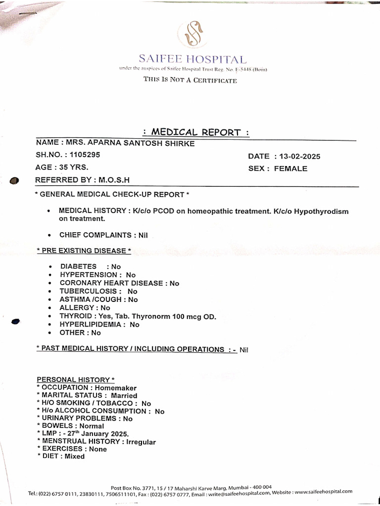 History Taking Sample | PDF