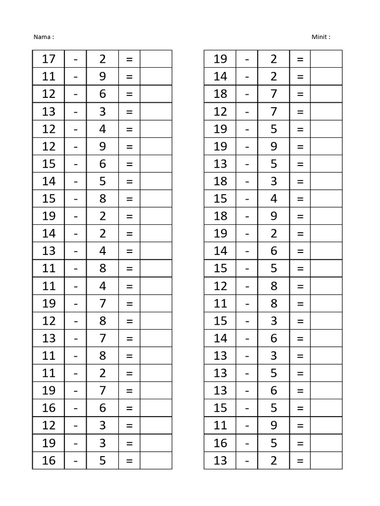 Tolak Congak 2 Digit | PDF