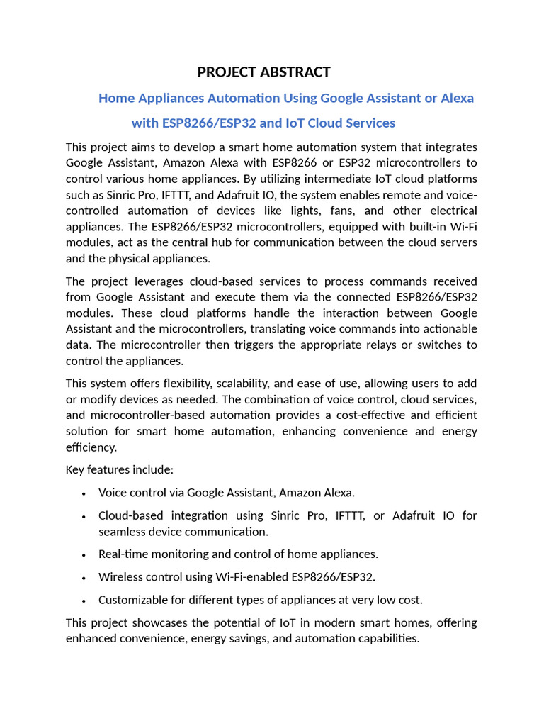 Project Abstract | PDF