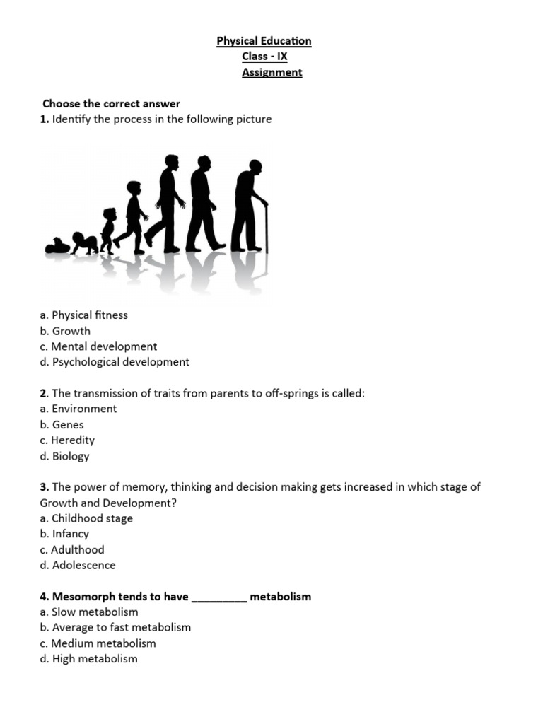 Class 9 Physical Education Q&A | PDF | Adolescence | Behavioural Sciences