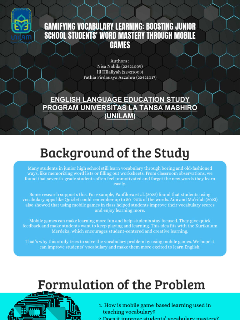 Pressentasi Proposal Action Research | PDF | Vocabulary | Methodology