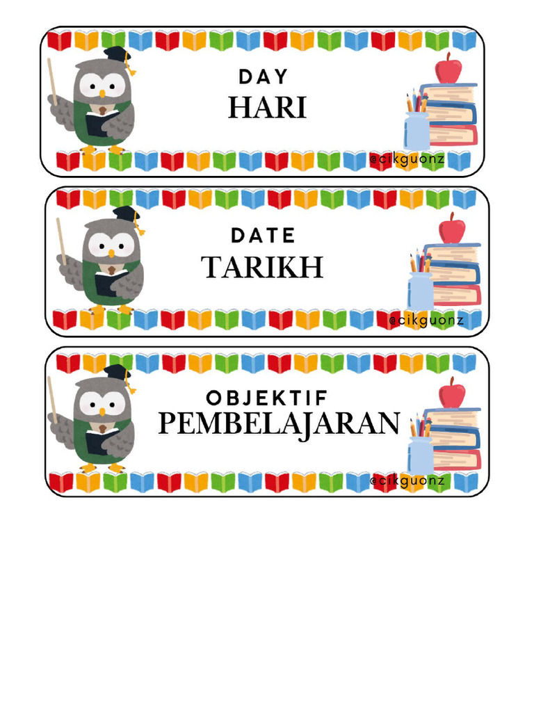 Label Papan Putih & Sudut Subjek | PDF