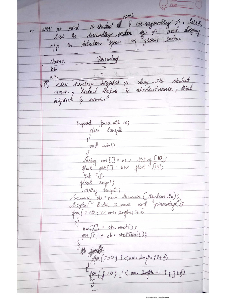 Bubble Sort, HW Ans | PDF