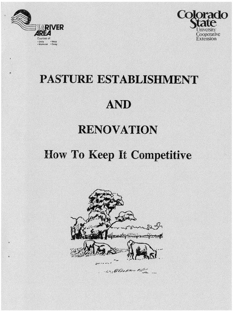 Pasture Establishment Renovation | PDF | Fertilizer | Weed