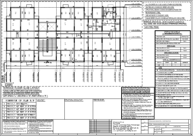 Ews Atladar Block 5 Terrace Slab Layout | PDF | Concrete | Building ...