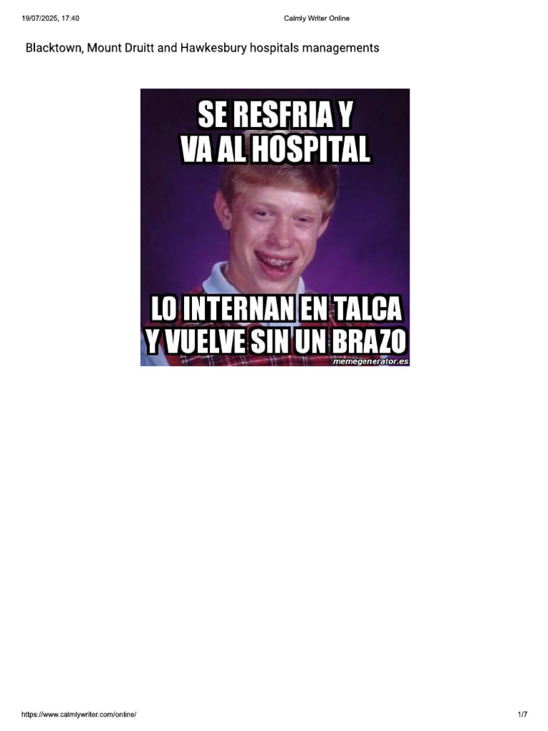 Bad Hospitals of All Times in The World by BRAYDEN LEE STOCH | PDF