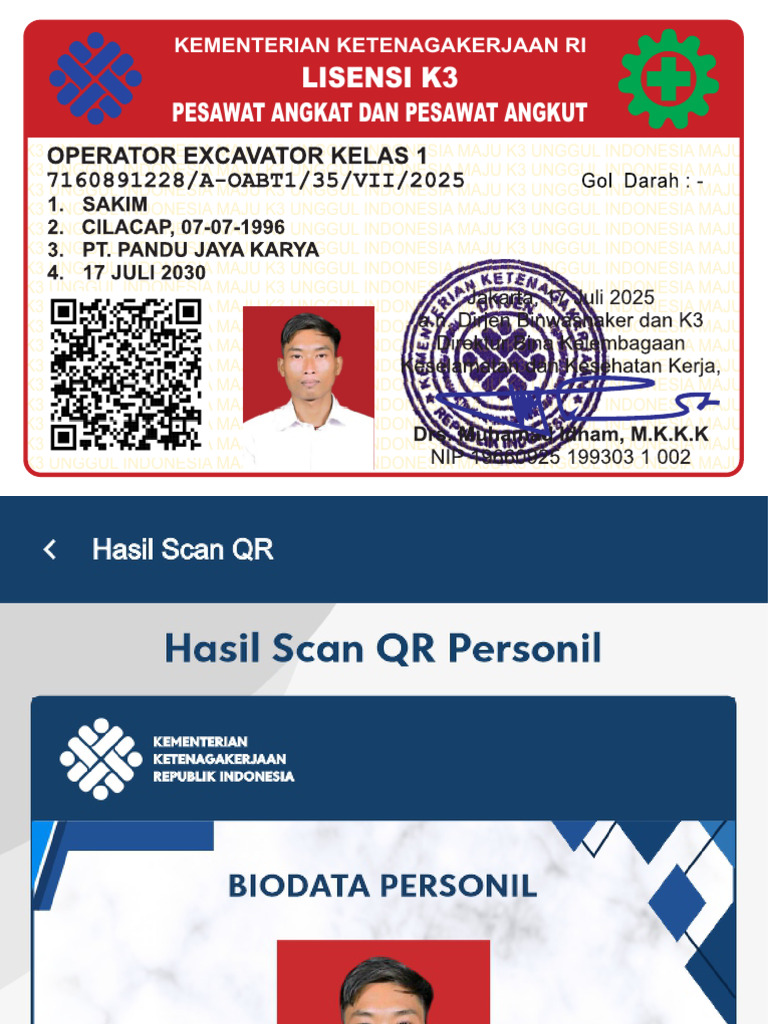 Sakim (Operator Excavator) | PDF