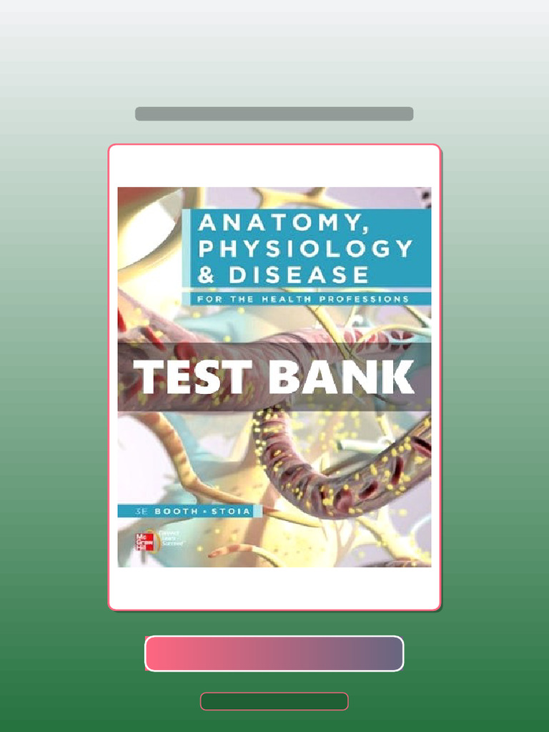 Anatomy Physiology and Disease For The Health Professions 3 Ed Booth ...