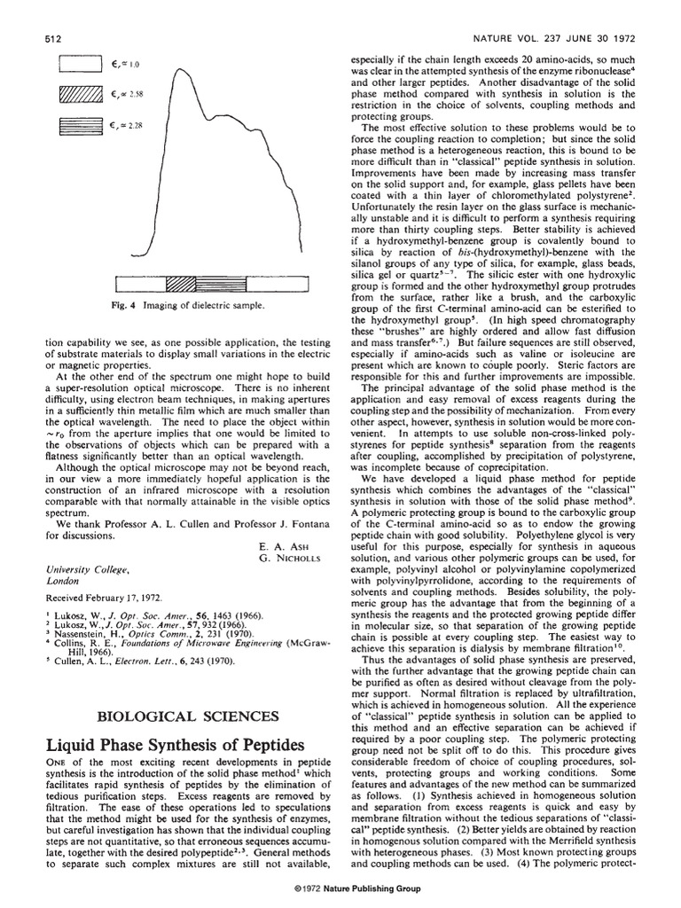 Liquid Phase Peptide Synthesis Method | PDF | Organic Synthesis | Amino ...