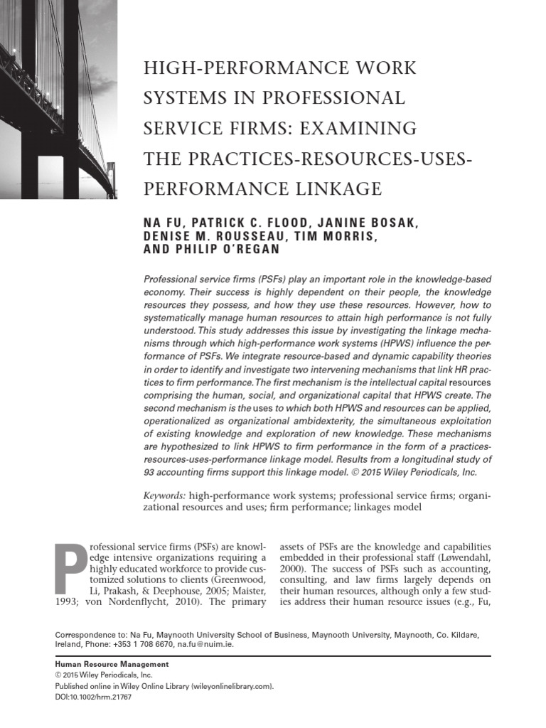 4 2015 High-Performance | PDF | Human Resource Management | Business