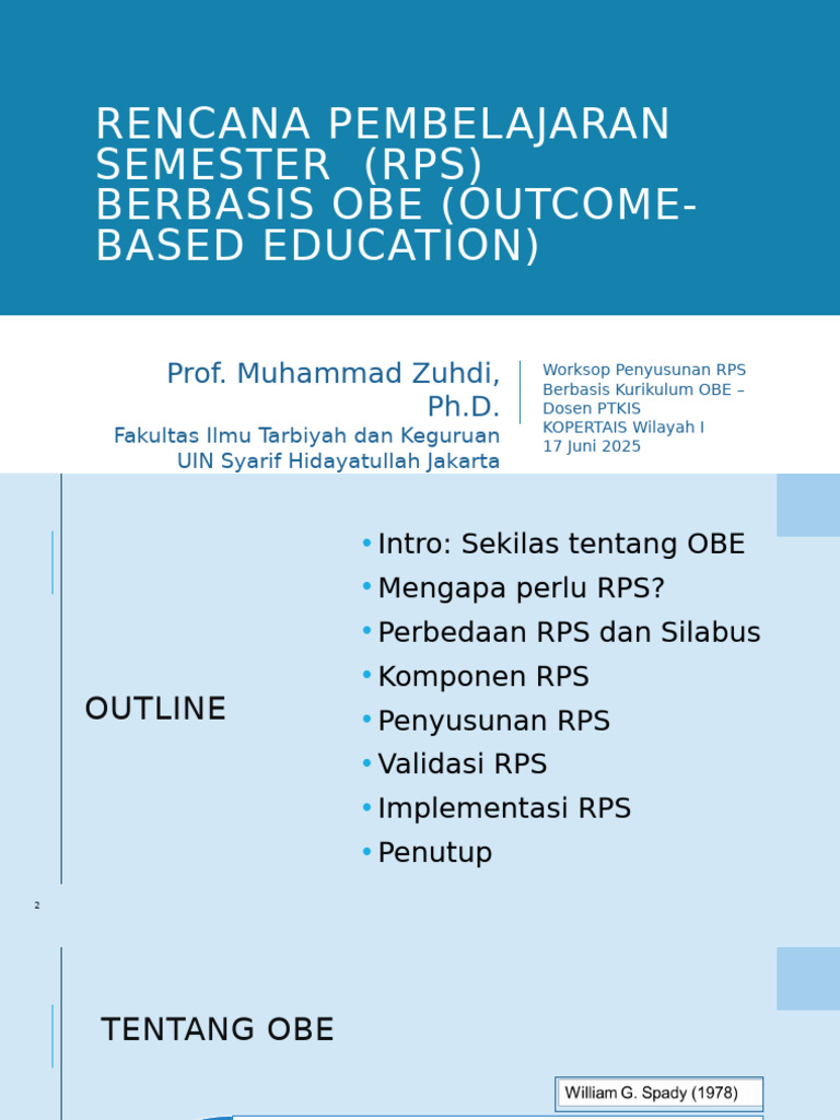 Penyusunan RPS Kopertais 2025 | PDF