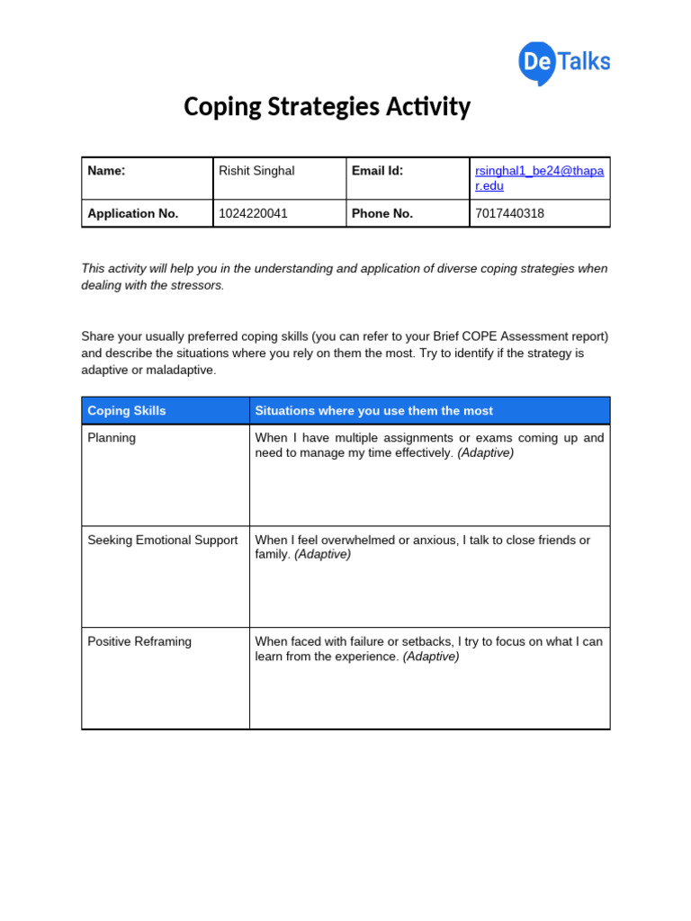Understanding Coping Strategies | PDF