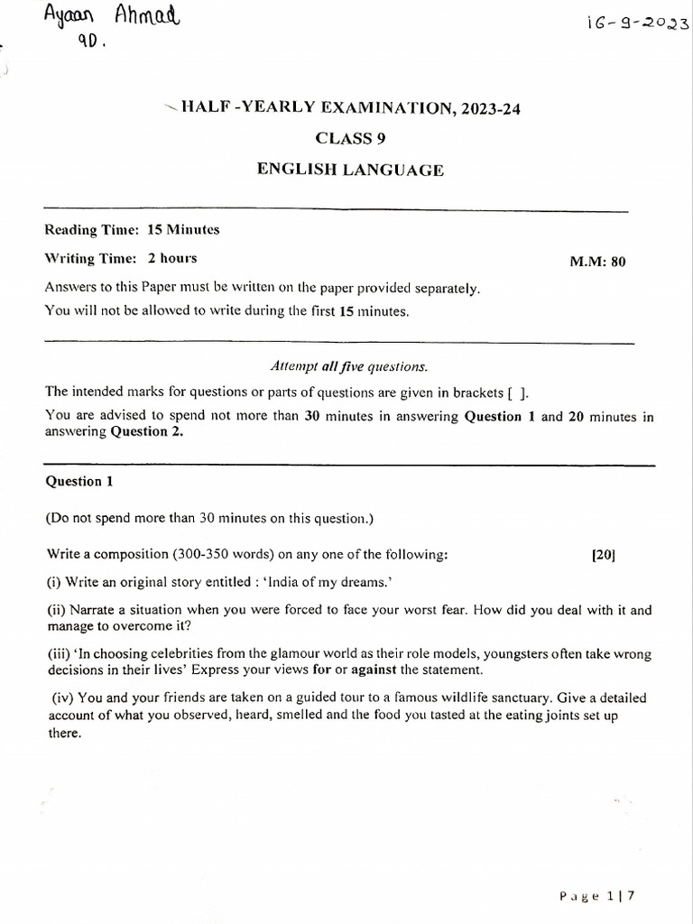 Merged Sample Papers | PDF