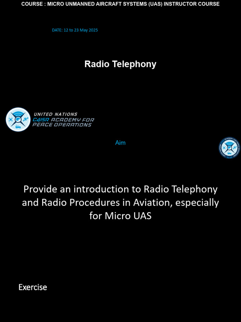 UAS - Radio Telephony Procedure | PDF | Wireless | Communication
