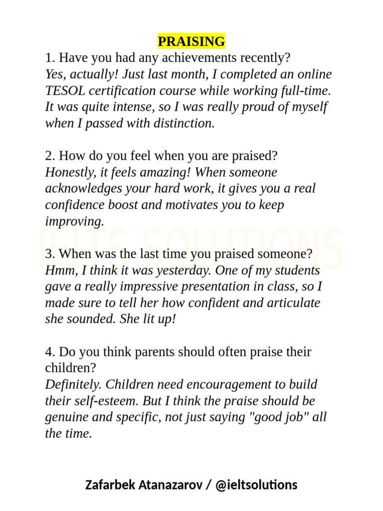 The Importance of Praise and Gratitude | PDF | Libraries