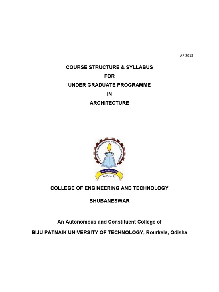 B.Arch Course Structure & Syllabus 2018 | PDF | Equations | Drawing