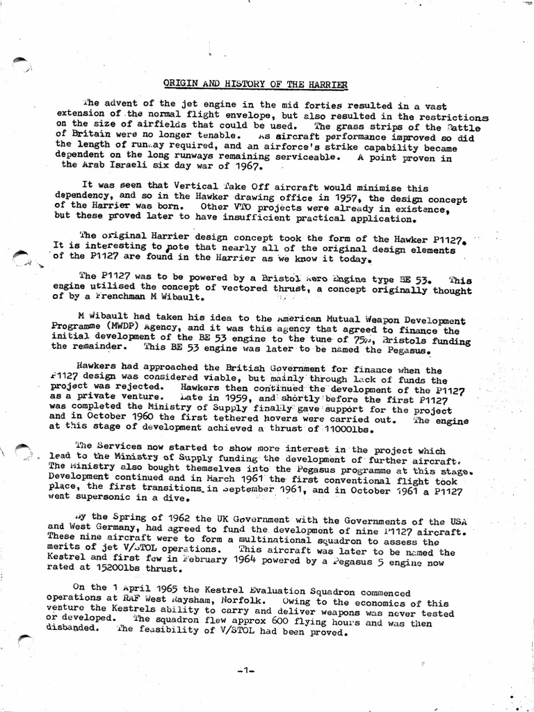 (Aviation) - (Manuals) - Harrier Aircraft Systems - Training Manual | PDF