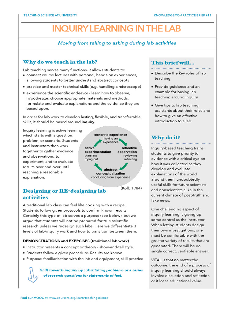 Inquiry-Based Lab Teaching Strategies | PDF | Inquiry Based Learning ...