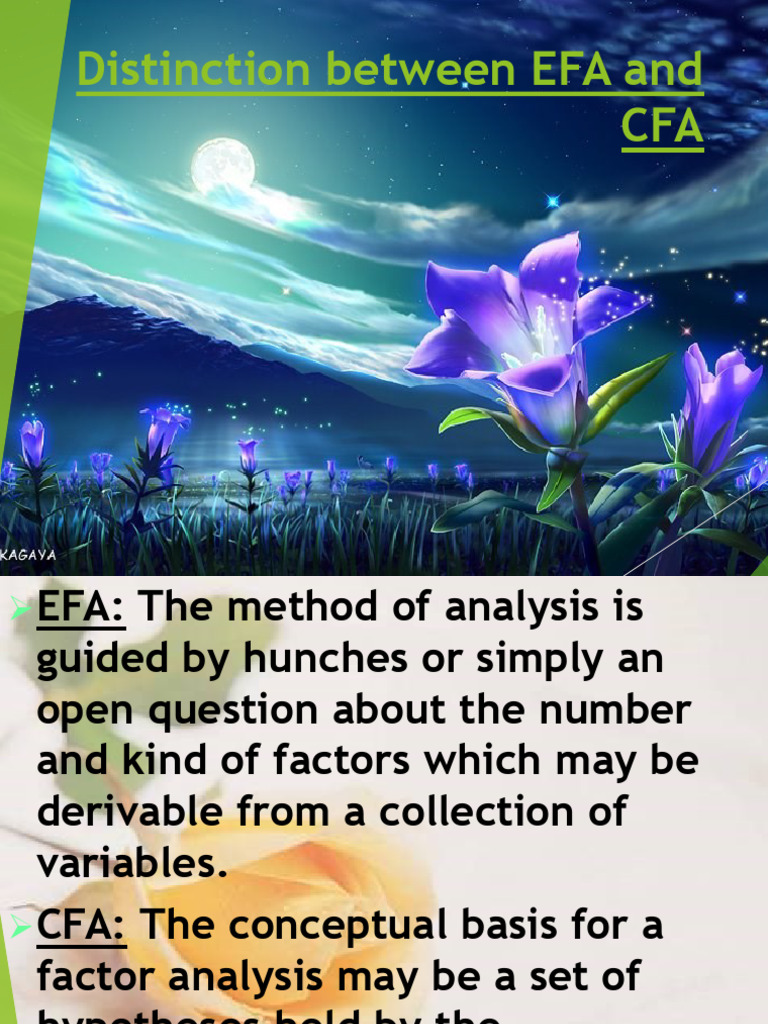Types of FA - CFA and EFA | PDF