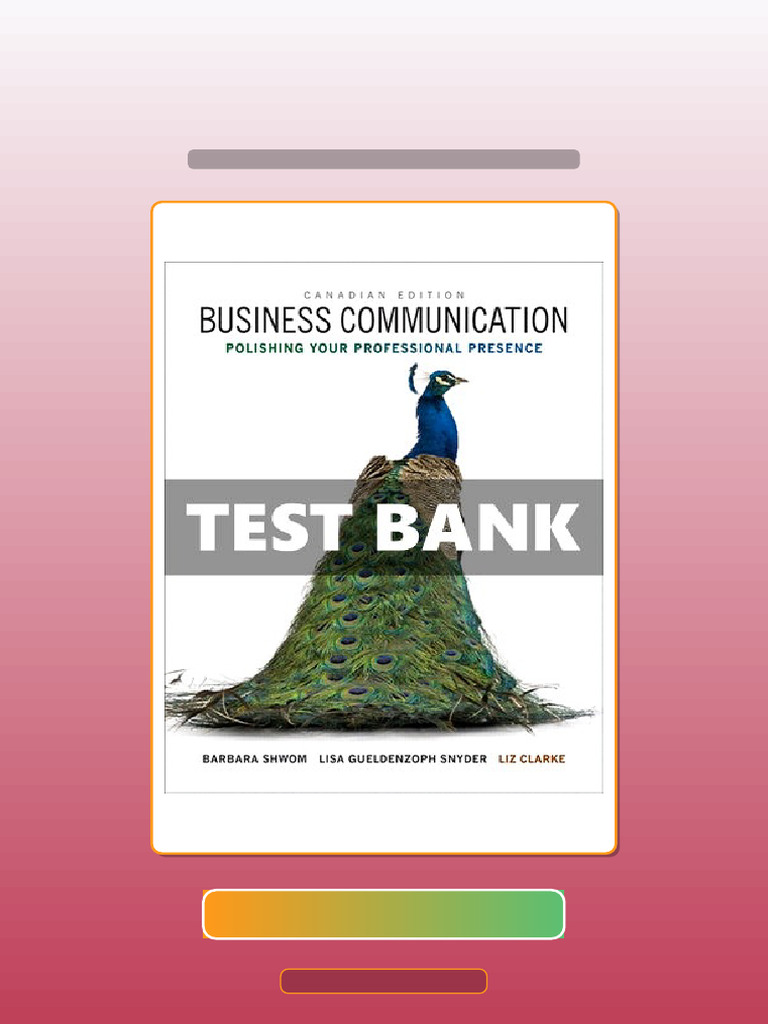 Business Communication Polishing Your Professional Presence 1 Ed Shwom ...