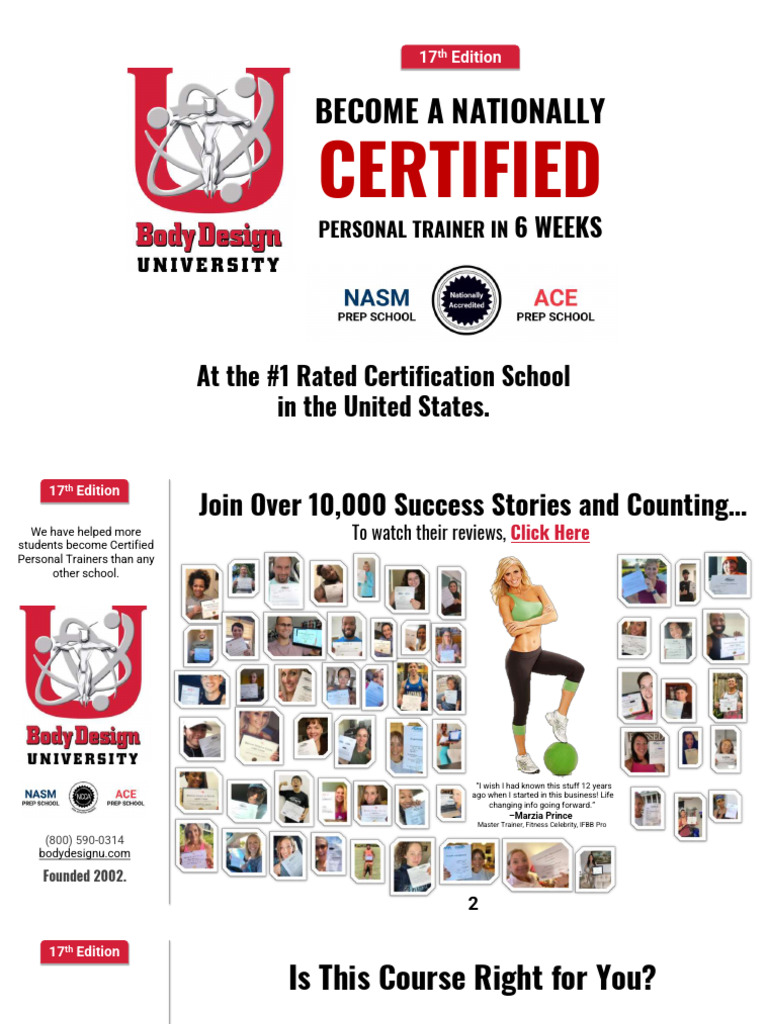 Personal Trainer Certification Course Brochure Pdf Personal Trainer
