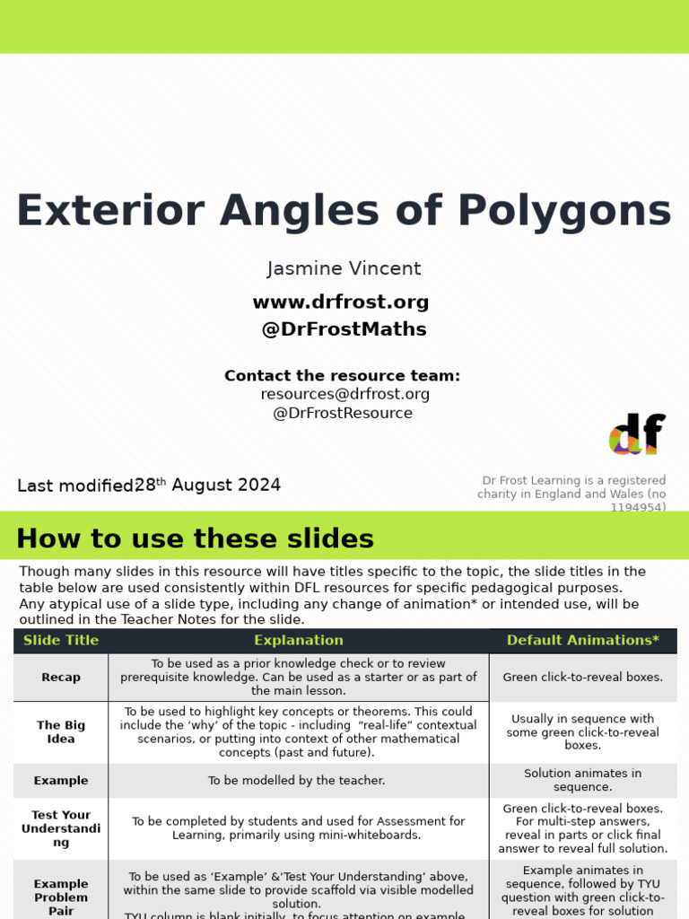 Understanding Exterior Angles of Polygons | PDF | Triangle | Polygon